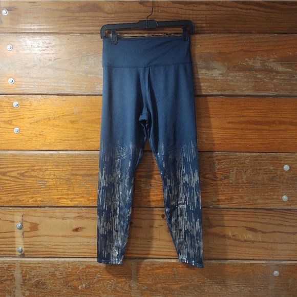 JoyLab | Pants & Jumpsuits | Joylab Blue Metallic Gold Yoga Pants ...